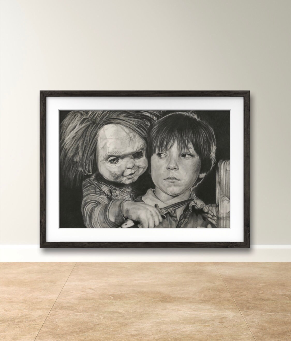 Childs Play Chucky & Andy Pencil Drawing Print - Etsy