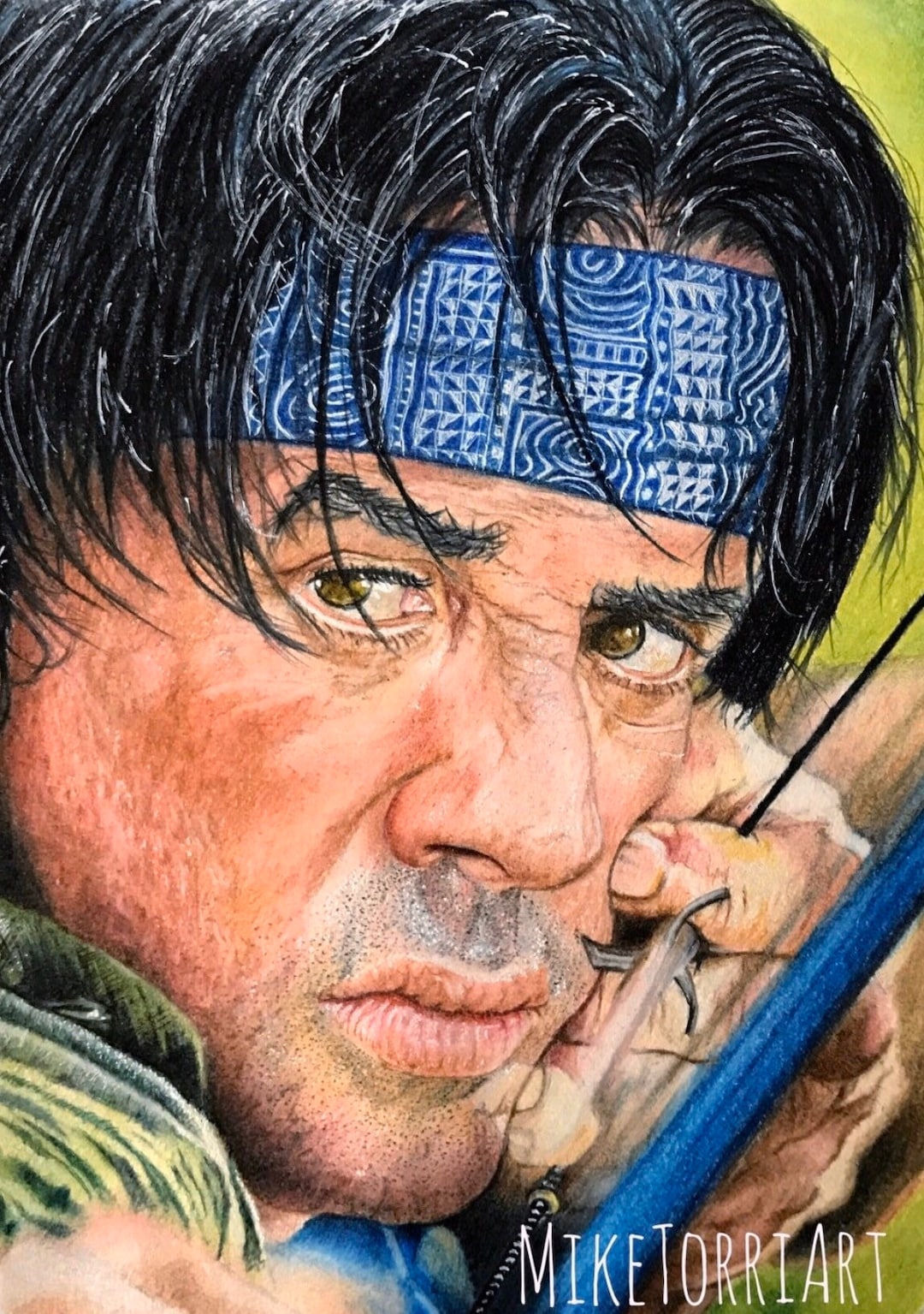 Rambo - Sylvester Stallone Color Pencil Drawing Print - Etsy