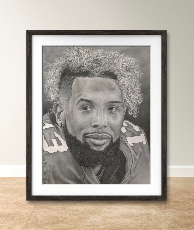 Odell Beckham Jr. Pencil Drawing Print - Etsy