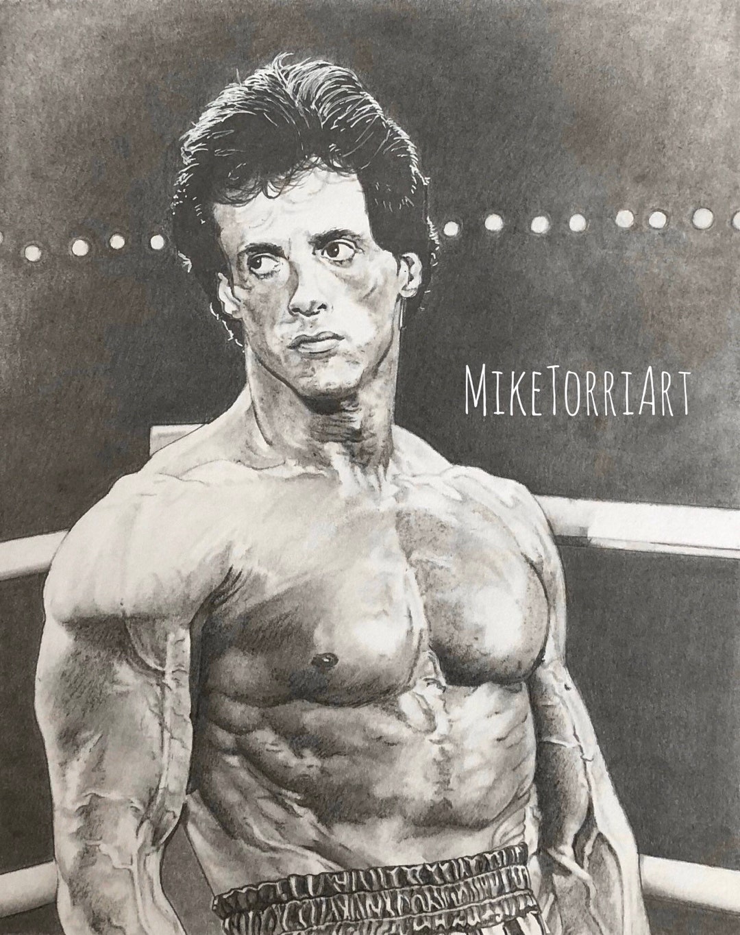 Rocky III - Sylvester Stallone Pencil Drawing Print - Etsy