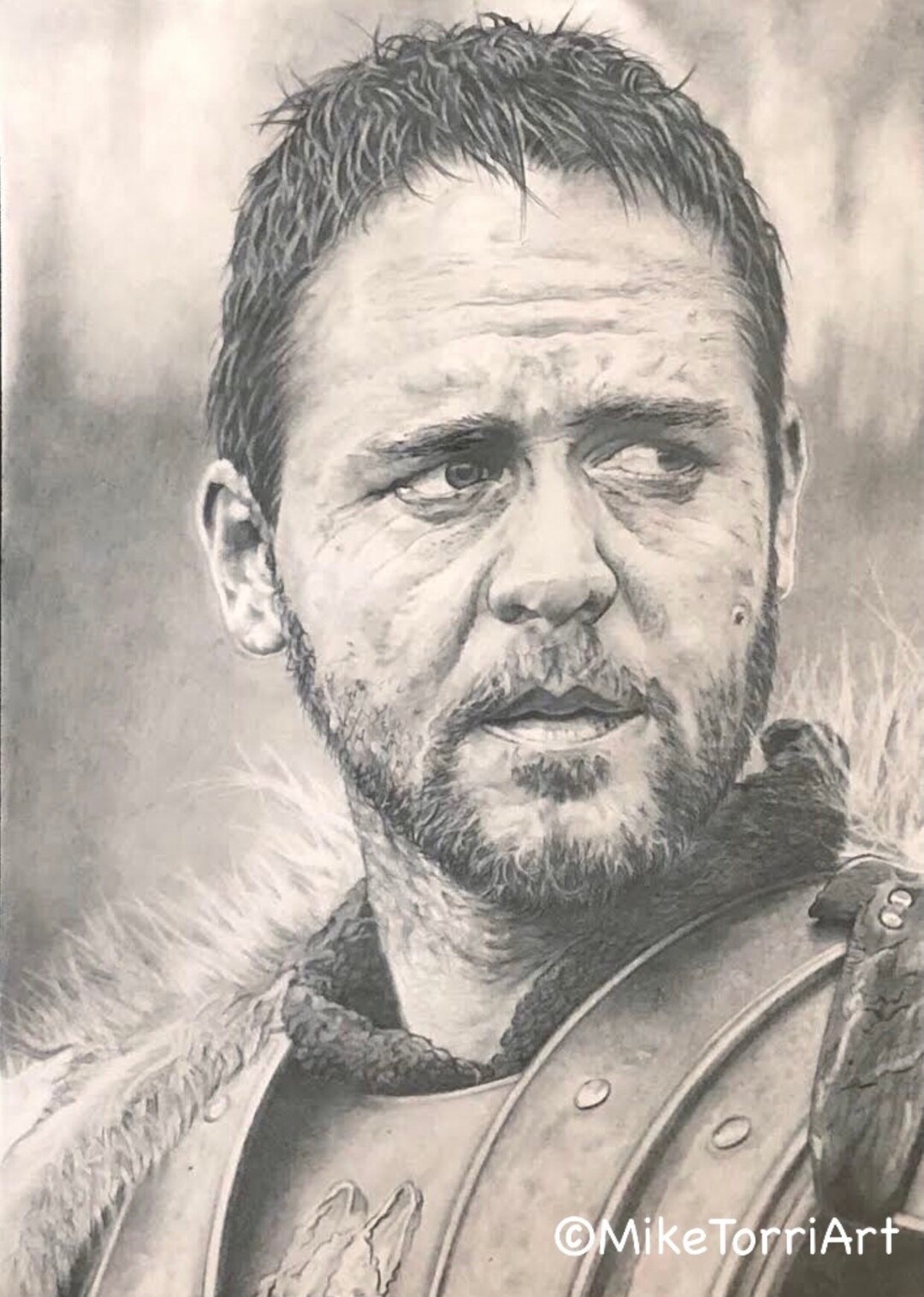 Gladiator - Russell Crowe Pencil Drawing Print - Etsy