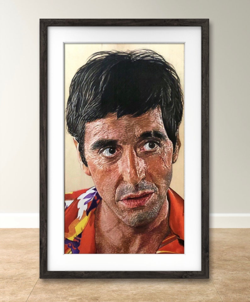 Tony Montana Scarface Al Pacino Color Pencil Drawing Print - Etsy