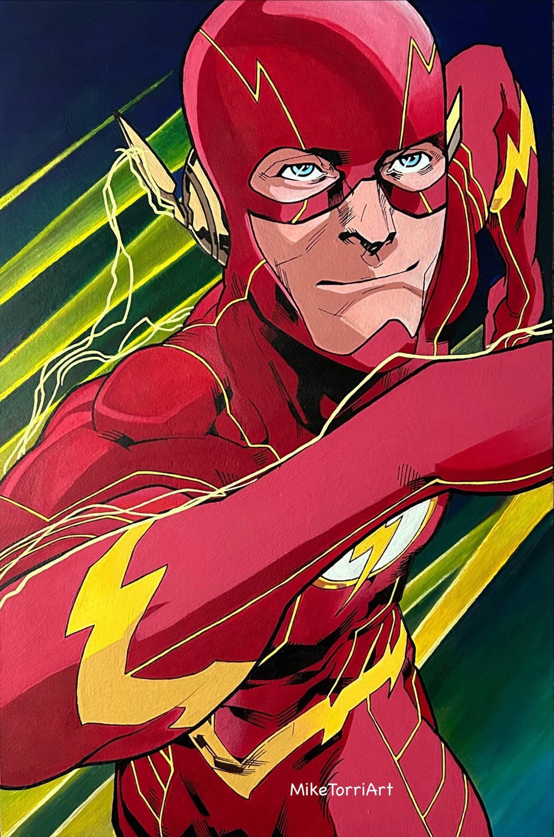 THE FLASH Painting Art Print - Etsy