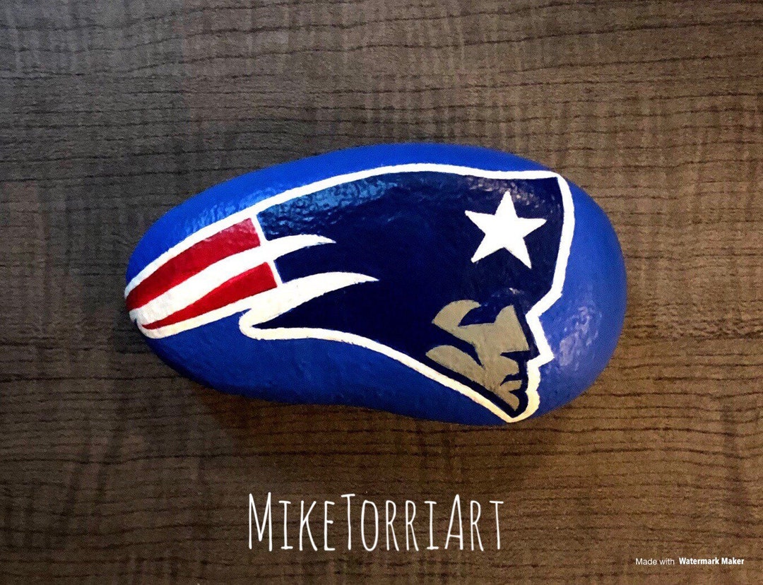 SOLD OUT!! Custom Painted Patriots Stone - Etsy