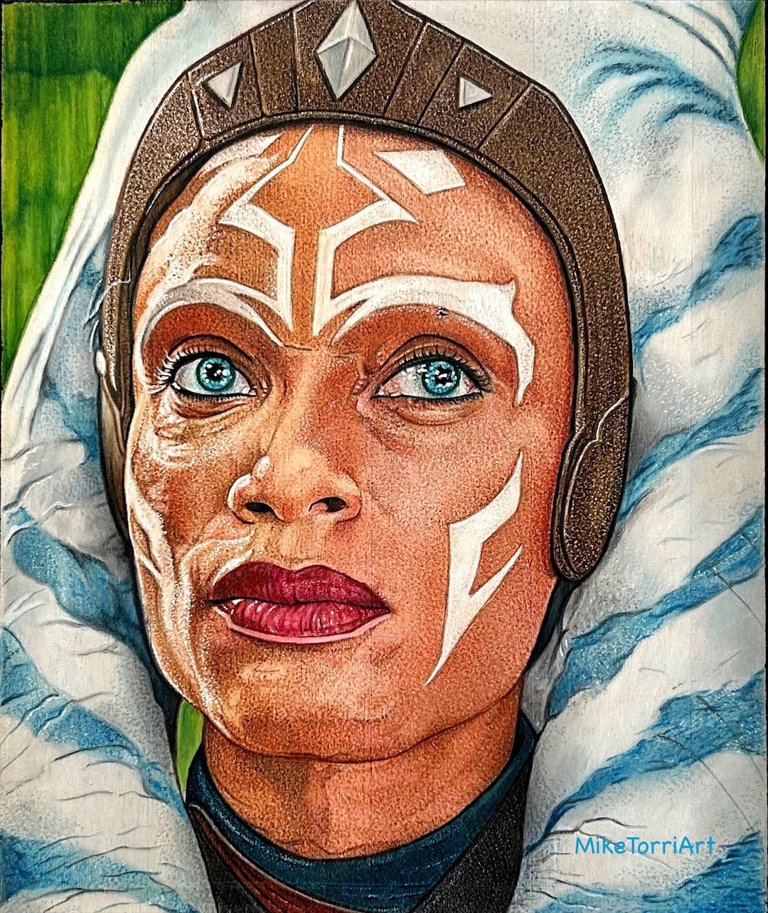 AHSOKA Color Pencil Drawing Print - Etsy