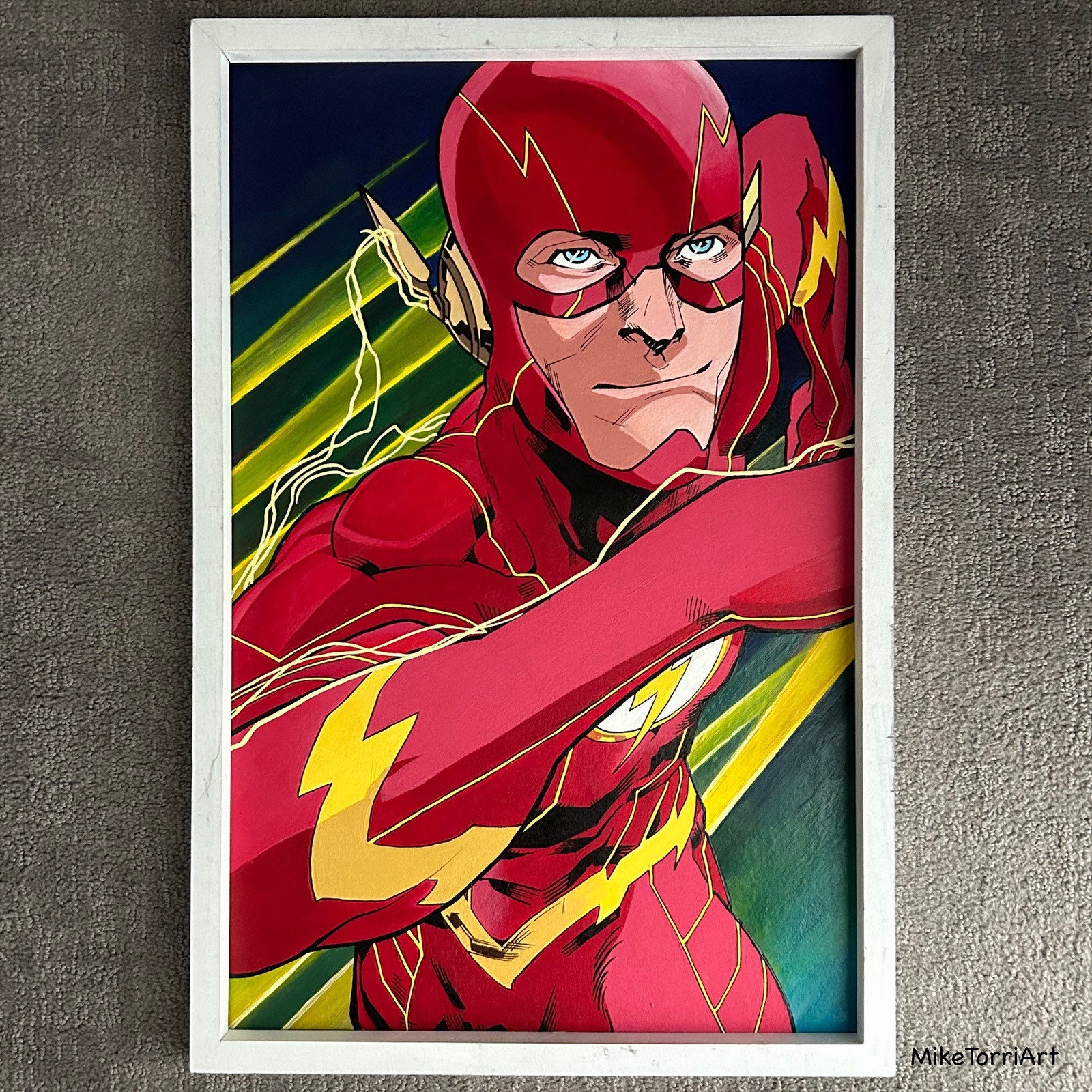 THE FLASH Painting Original Art Piece. - Etsy