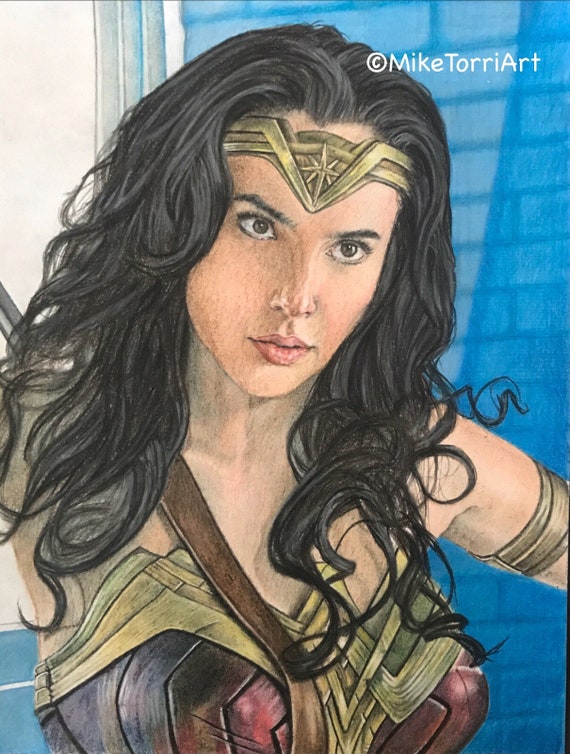 Dibujo De La Mujer Maravilla A Color