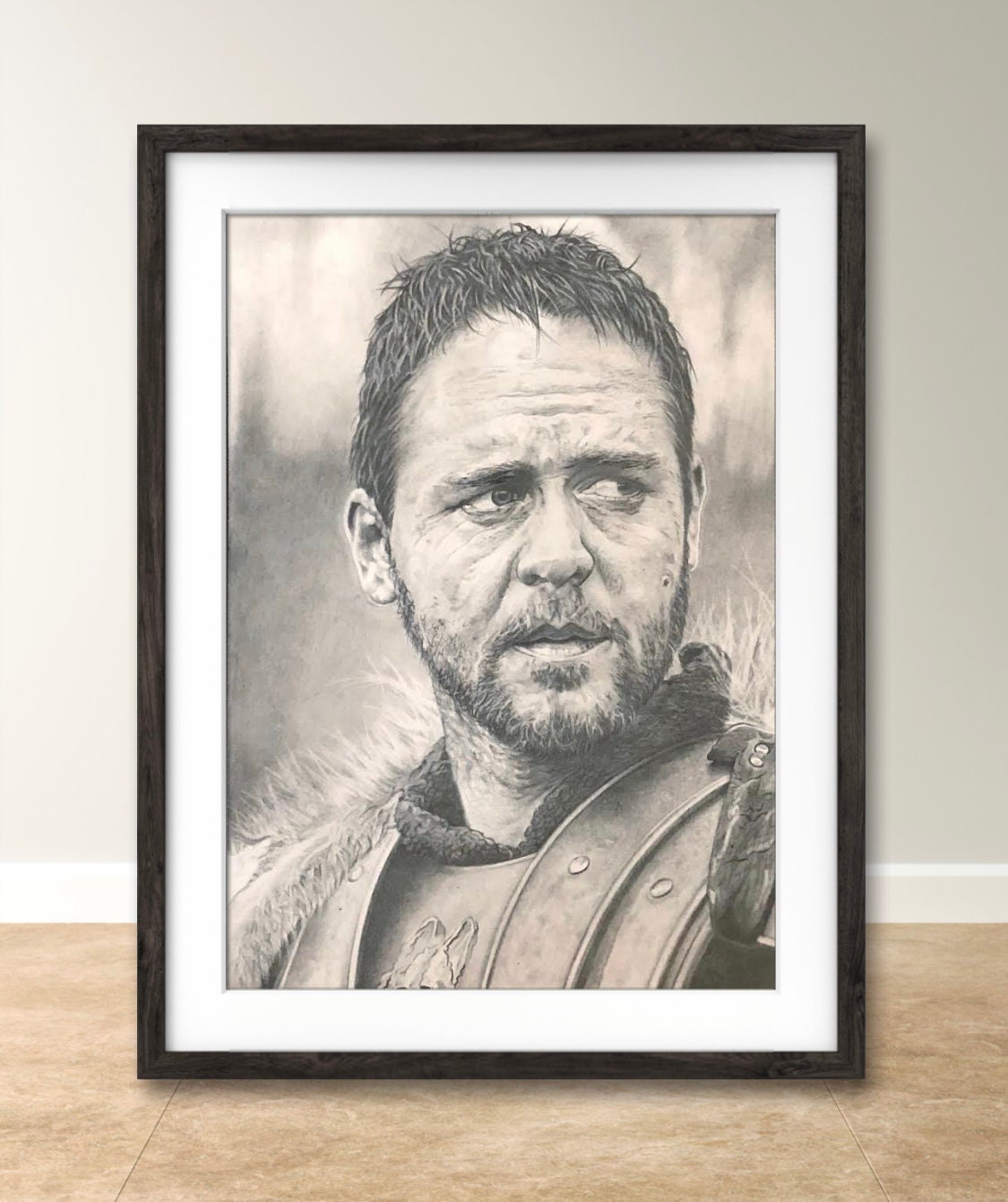 Gladiator Russell Crowe Pencil Drawing Print - Etsy
