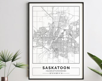 Saskatoon Map Poster - Etsy