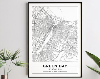 Green Bay City Poster - Etsy