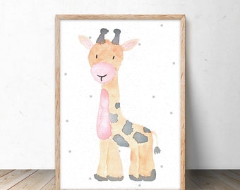 Giraffe poster | Etsy