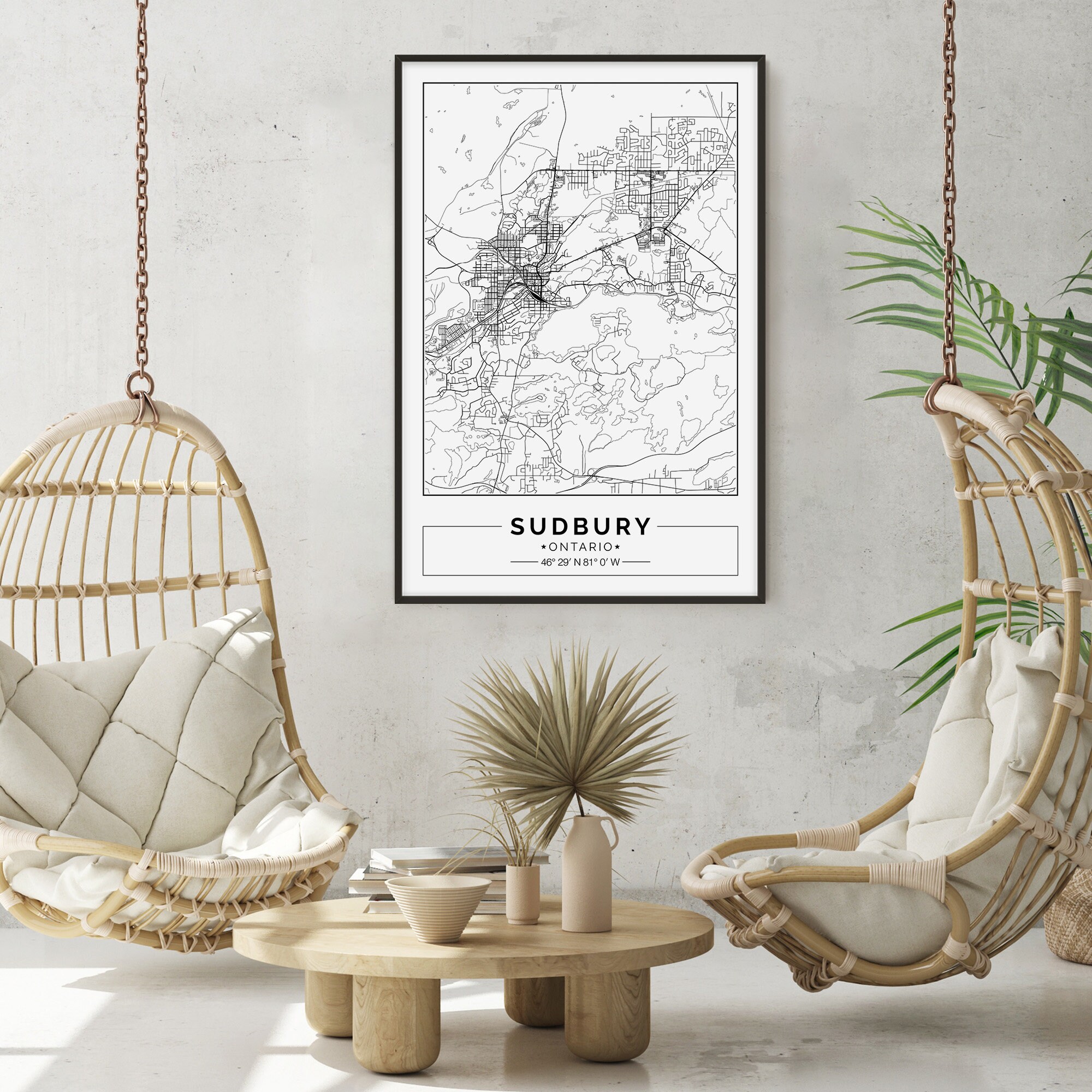 Sudbury Ontario Canada Sudbury City map Sudbury Poster | Etsy