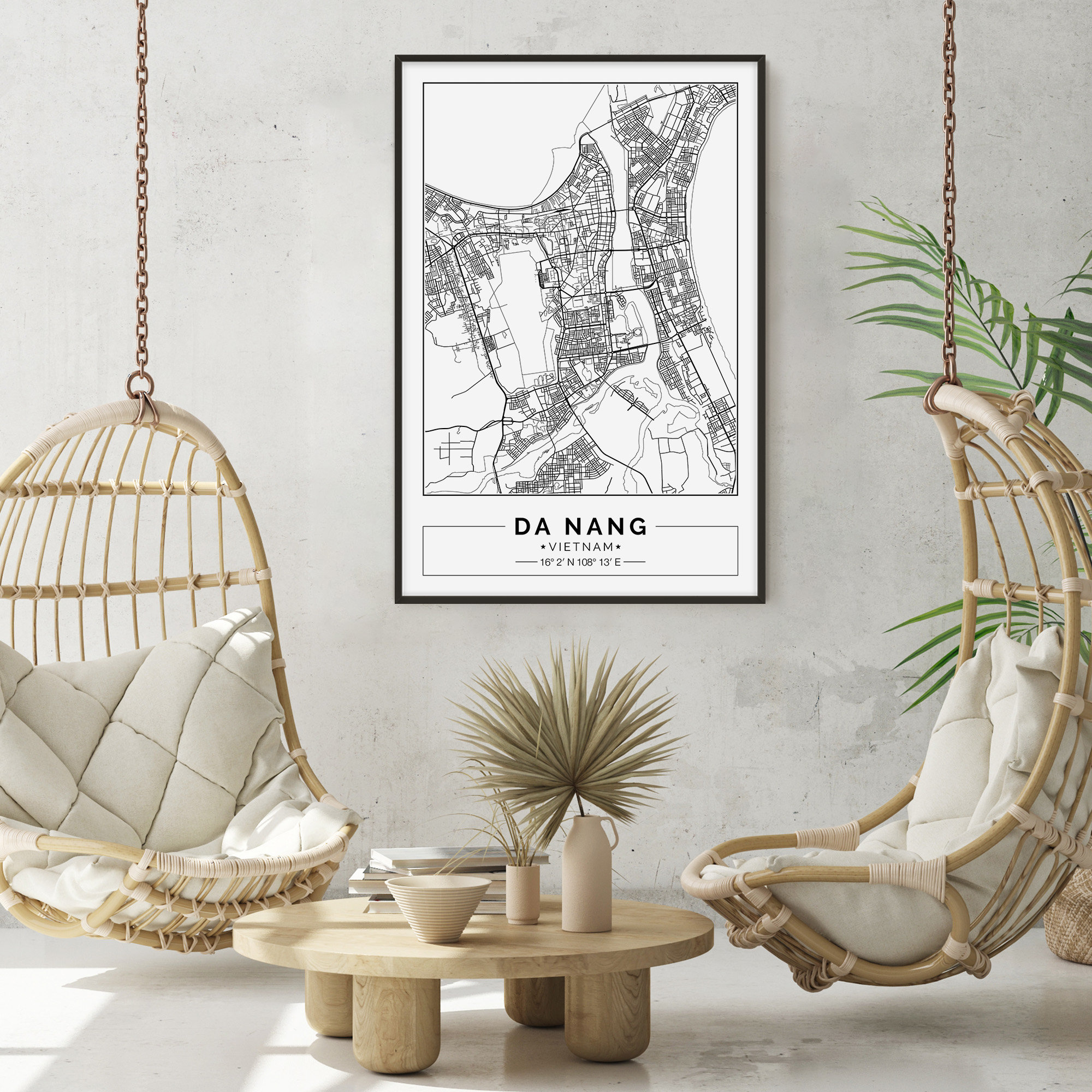Da Nang Vietnam Da Nang City Map Da Nang Poster Da Nang | Etsy
