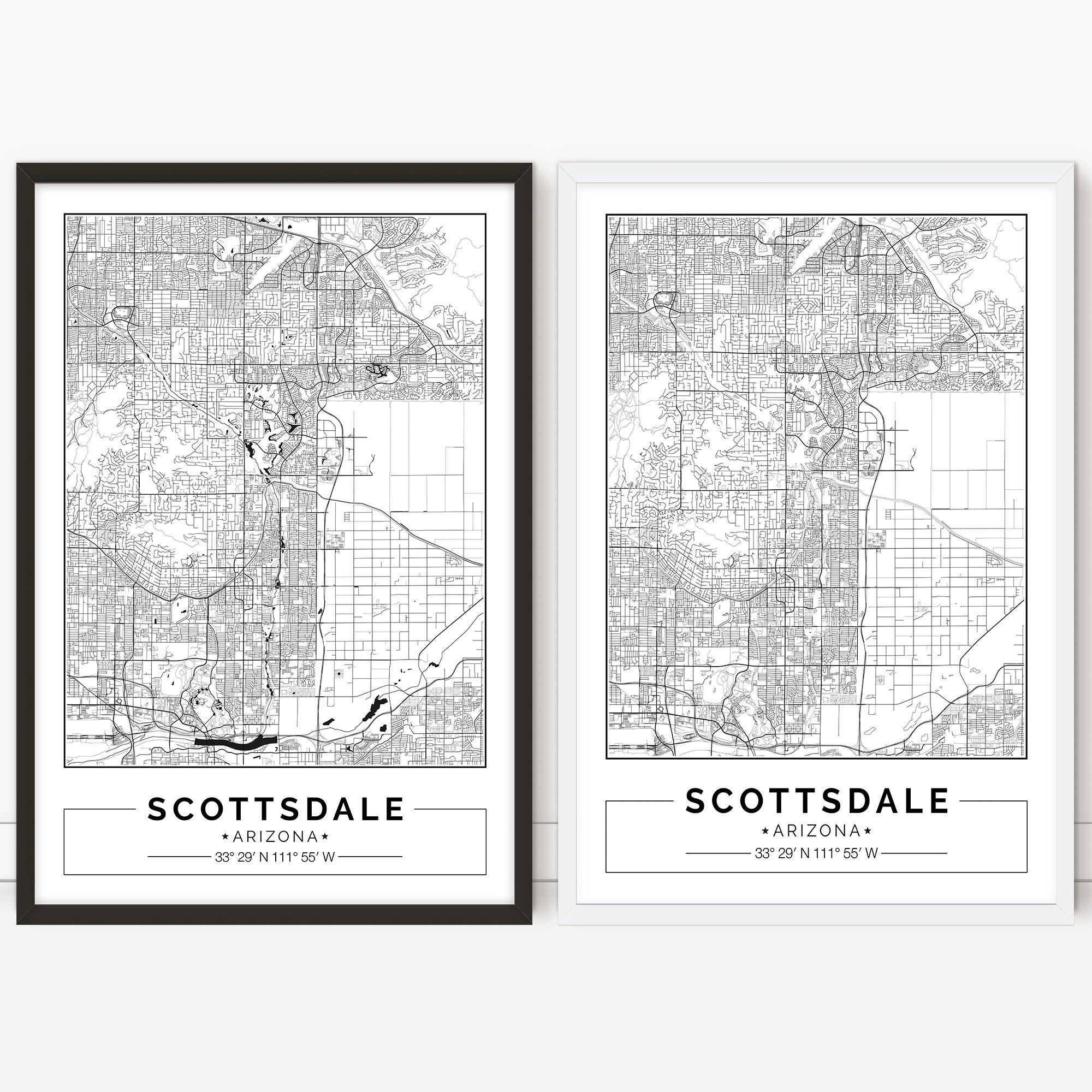 Physical Map Of Scottsdale Arizona