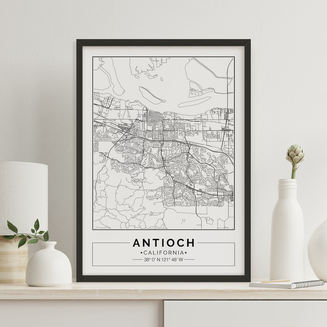 Map of Antioch Antioch Map Print Minimalist Map Antioch - Etsy
