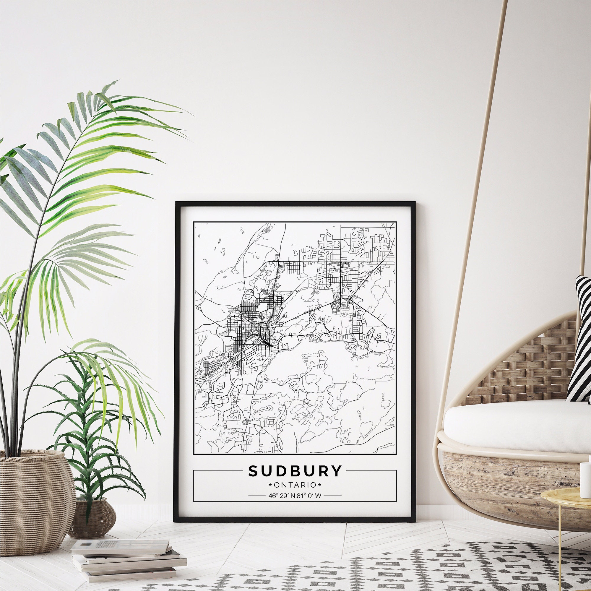 Sudbury Ontario Canada Sudbury City map Sudbury Poster | Etsy