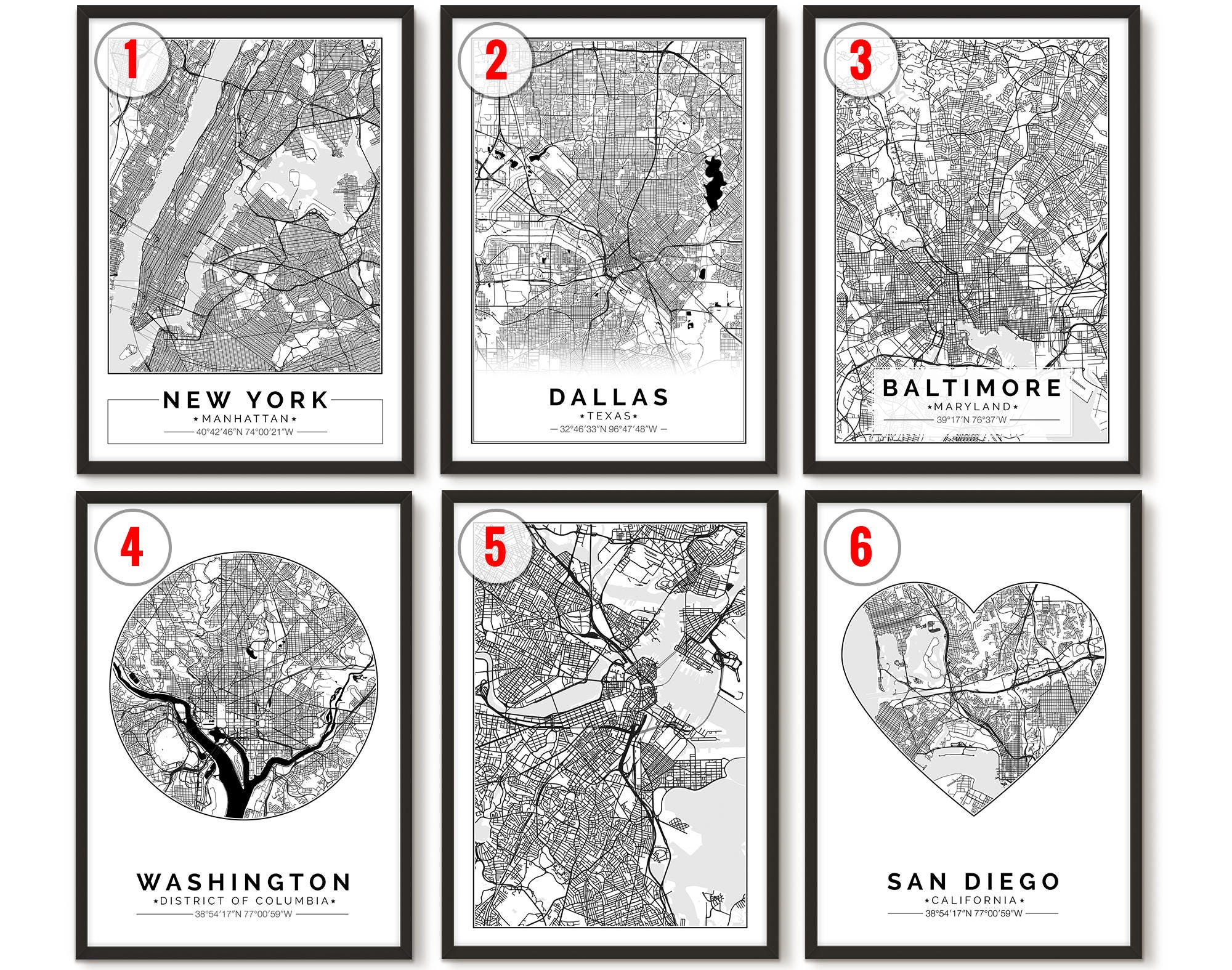 Custom City Map Print, Customize the size and color, Printable map ...