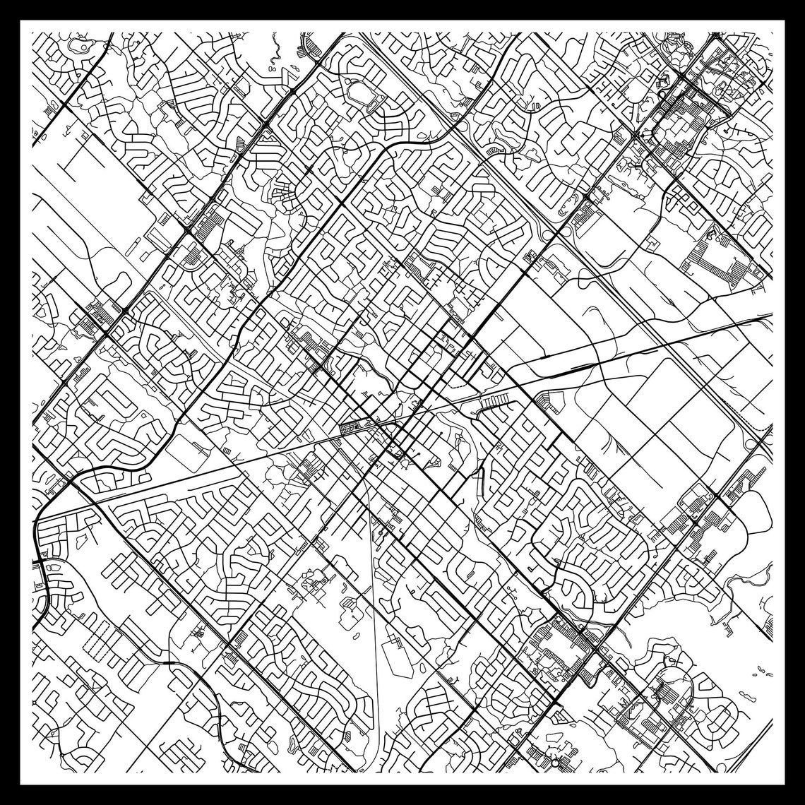 Brampton Ontario Canada Brampton City map Brampton Poster | Etsy