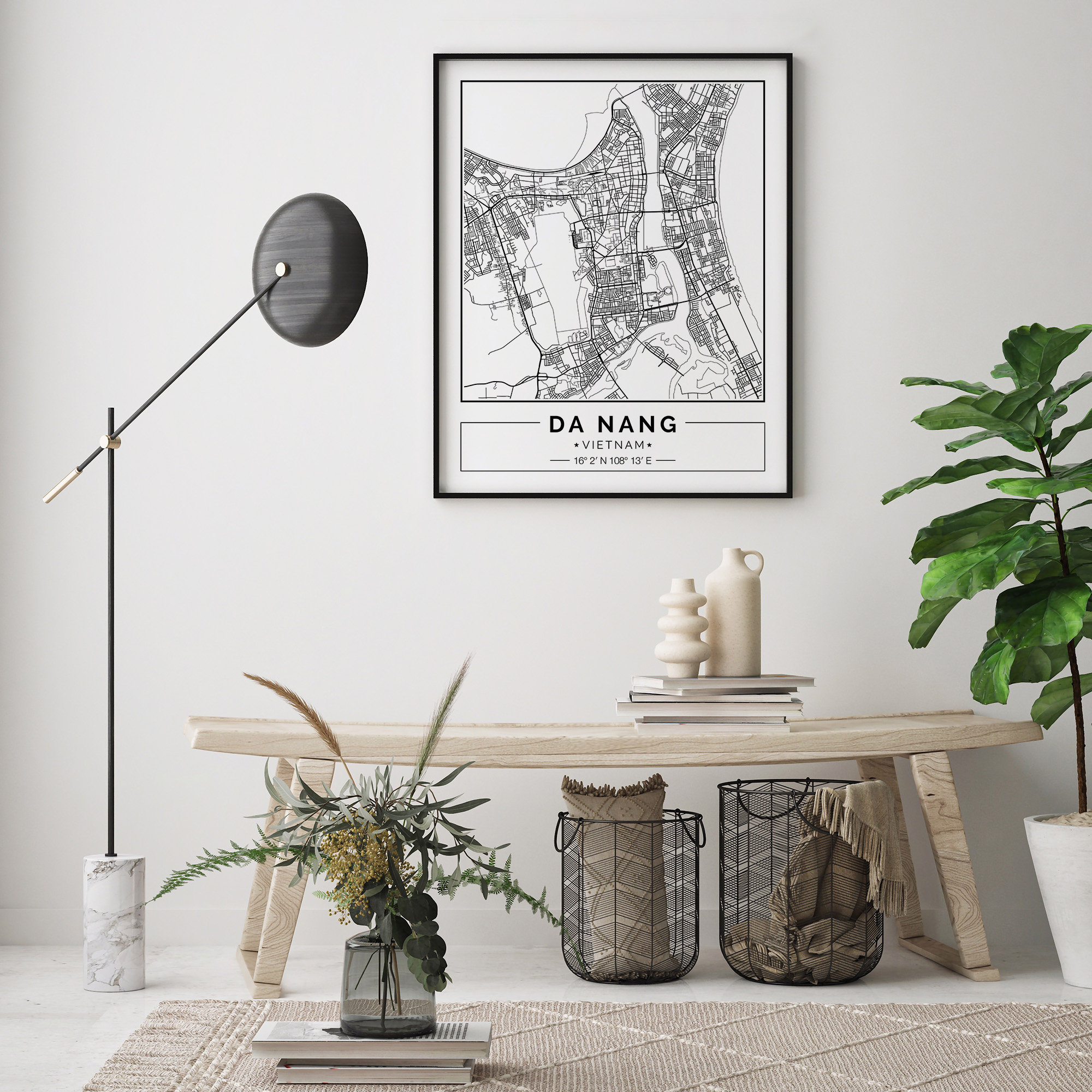 Da Nang Vietnam Da Nang City Map Da Nang Poster Da Nang | Etsy