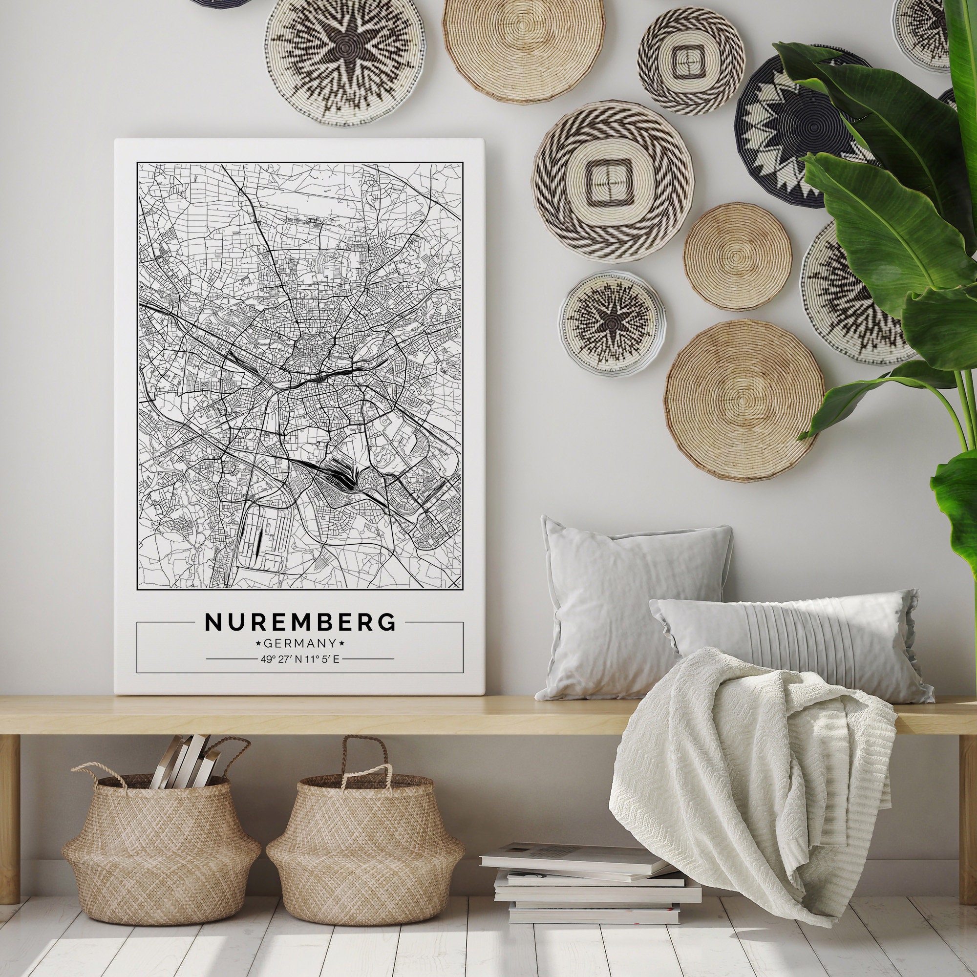 Nuremberg Germany Map Nuremberg City Map Nuremberg Poster - Etsy UK