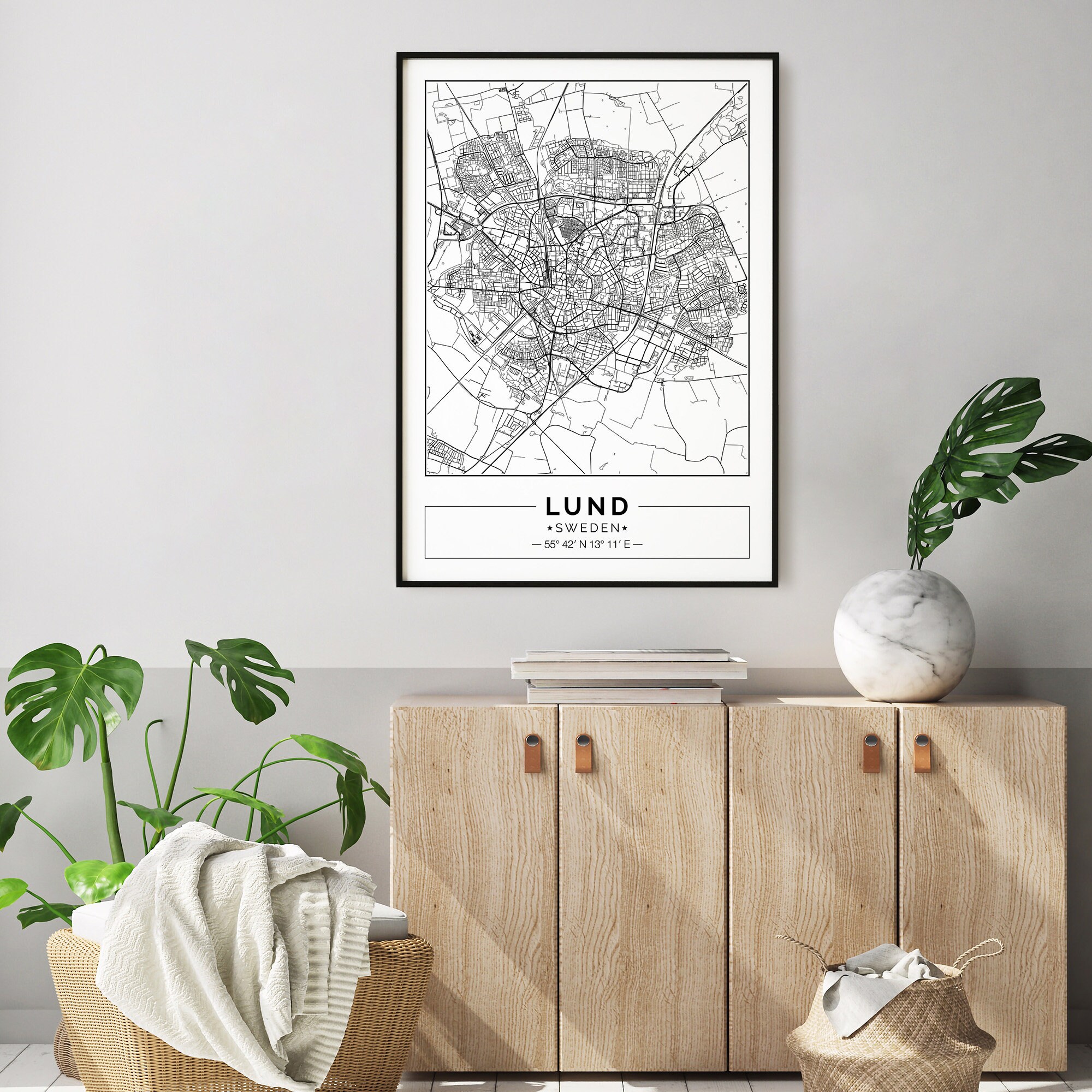 Lund Sweden Lund City map Lund Poster Lund Printable Lund | Etsy
