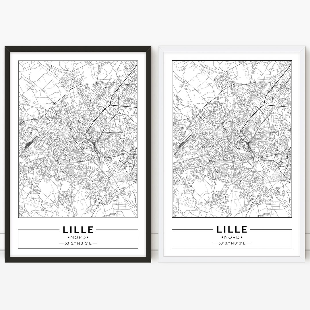 Lille France City Map Poster Printable Print Street Map - Etsy