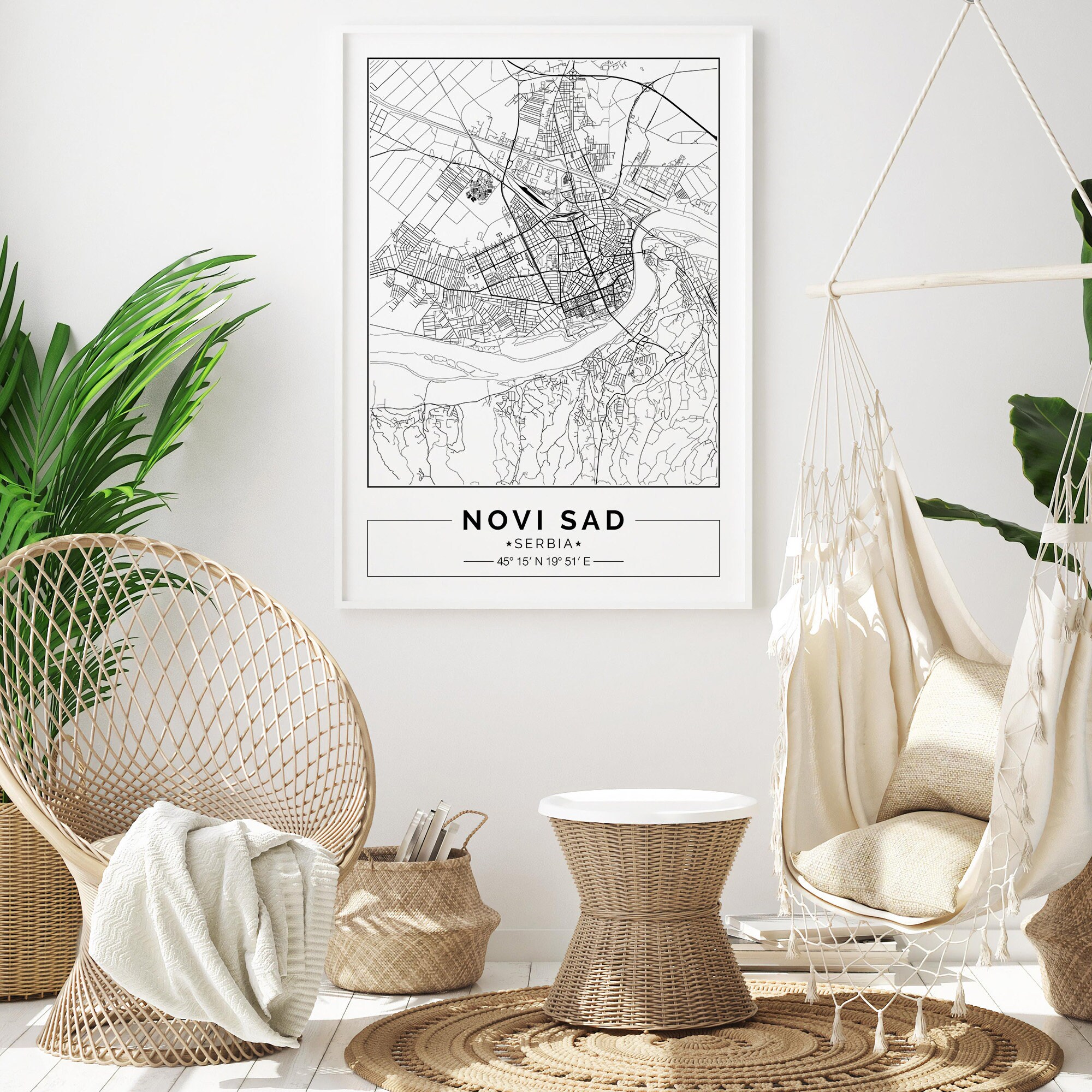 Novi Sad Serbia Novi Sad City Map Novi Sad Poster Novi Sad - Etsy UK