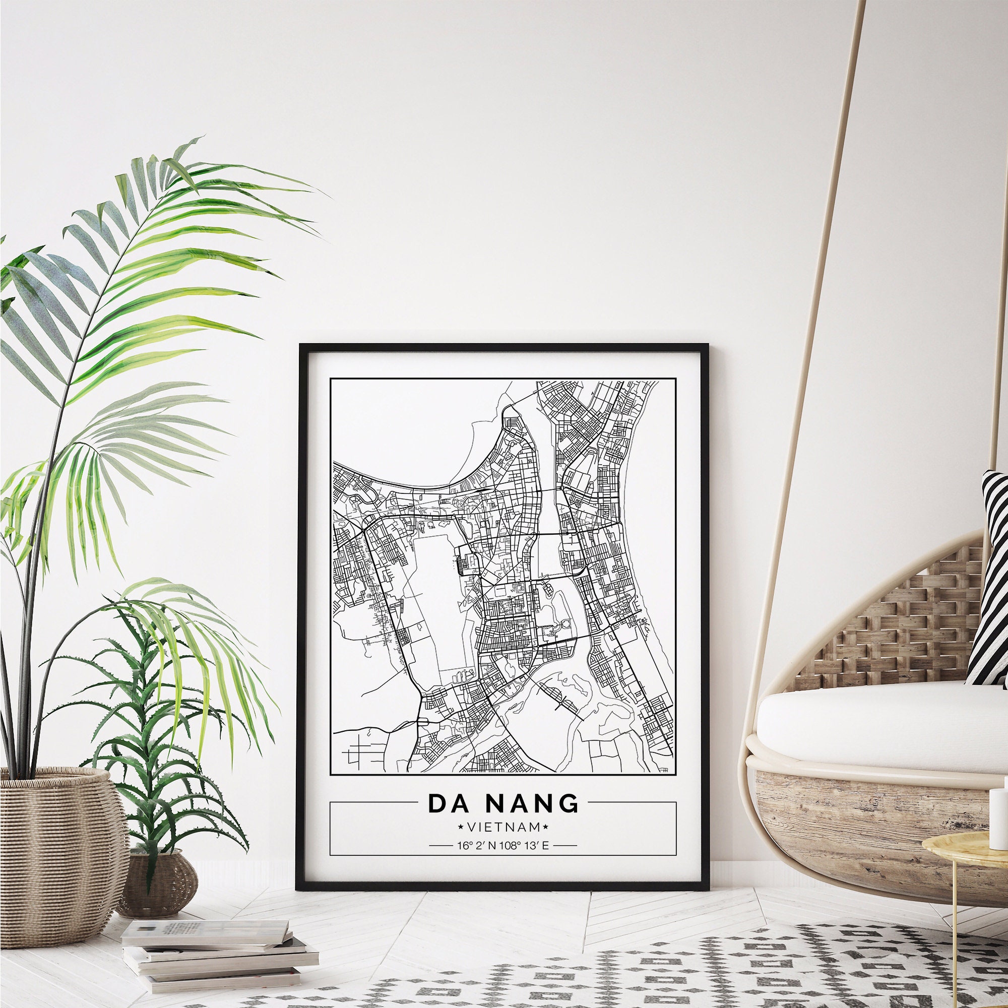 Da Nang Vietnam Da Nang City Map Da Nang Poster Da Nang | Etsy