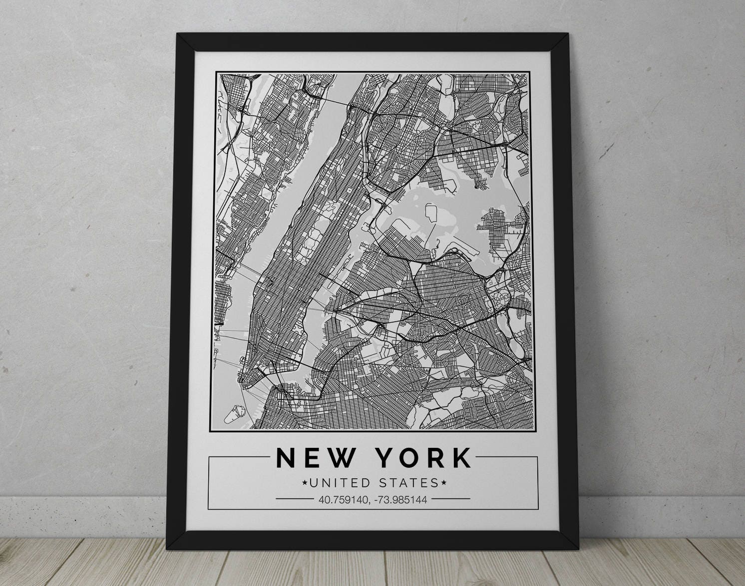 Custom City Map Print, Customize the size and color, Printable map ...