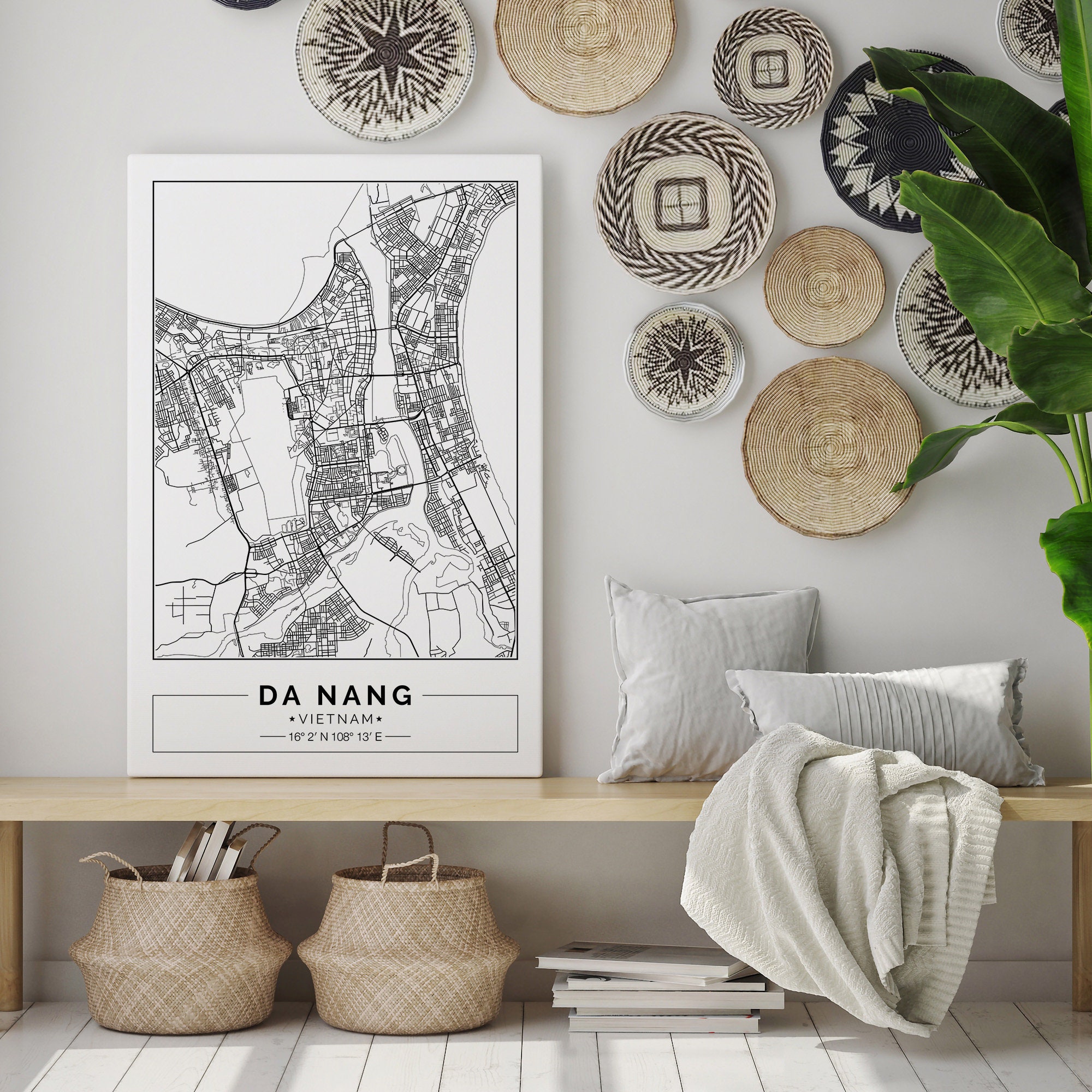 Da Nang Vietnam Da Nang City Map Da Nang Poster Da Nang | Etsy