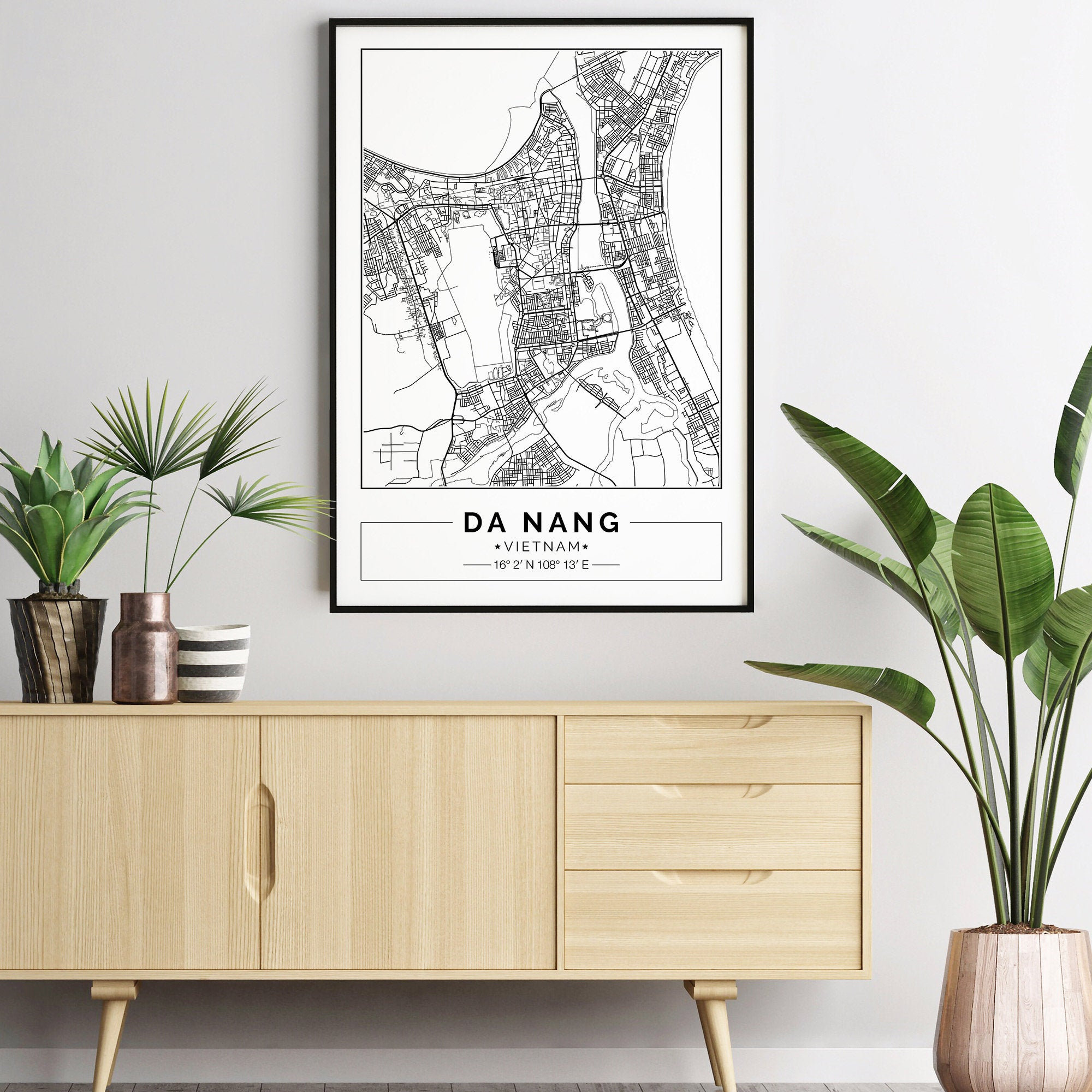 Da Nang Vietnam Da Nang City Map Da Nang Poster Da Nang | Etsy