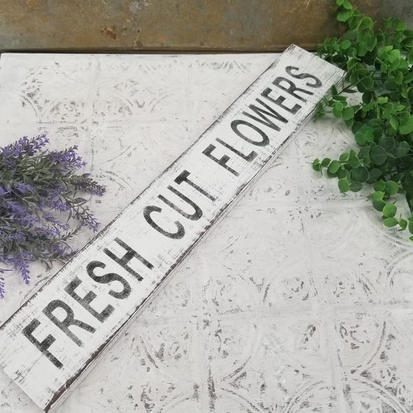 Fresh Cut Flowers Sign - Etsy