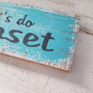 Let's Do Sunset Sign Rustic Beach Wood Sign Coastal Home - Etsy