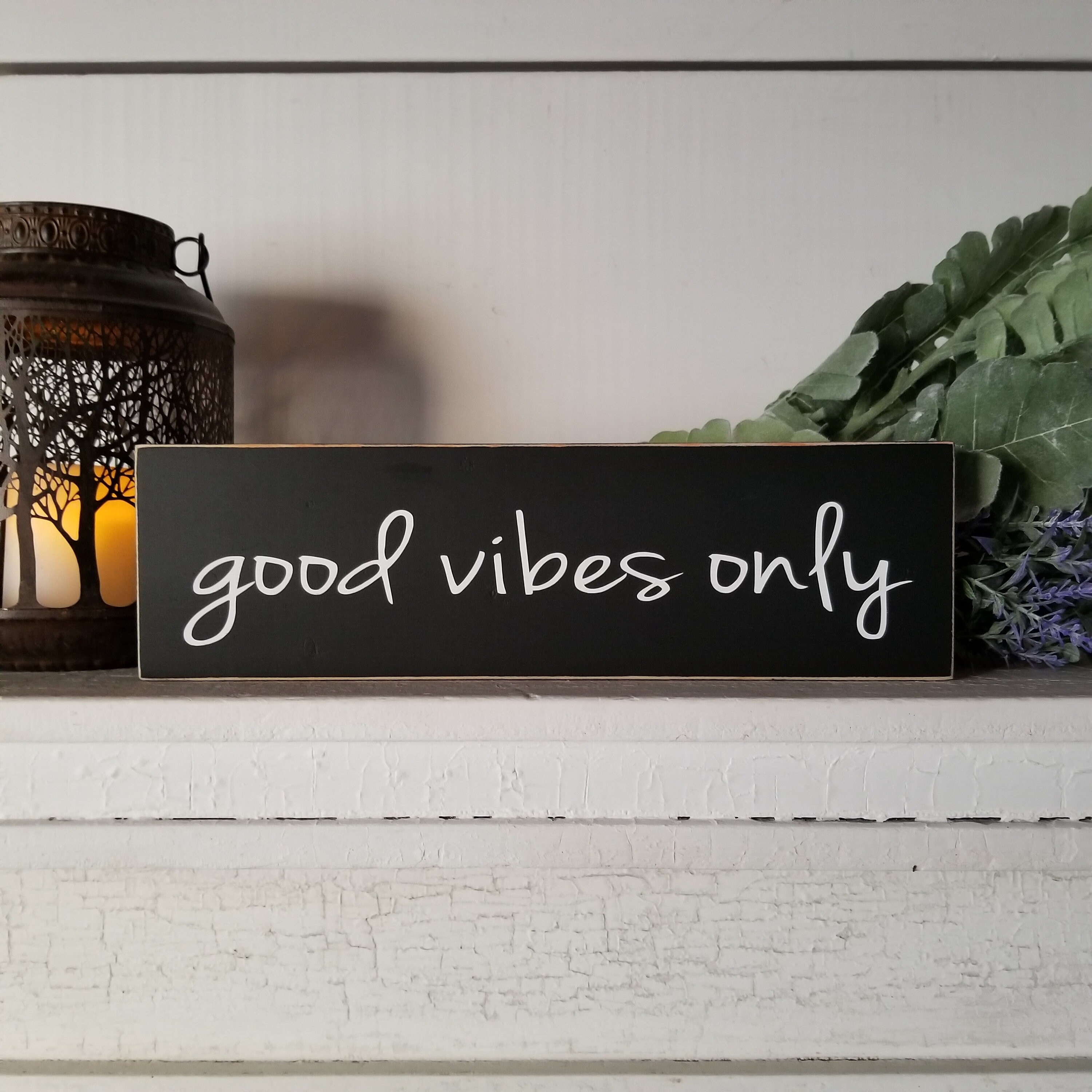 Good vibes only sign love peace sign boho decor | Etsy