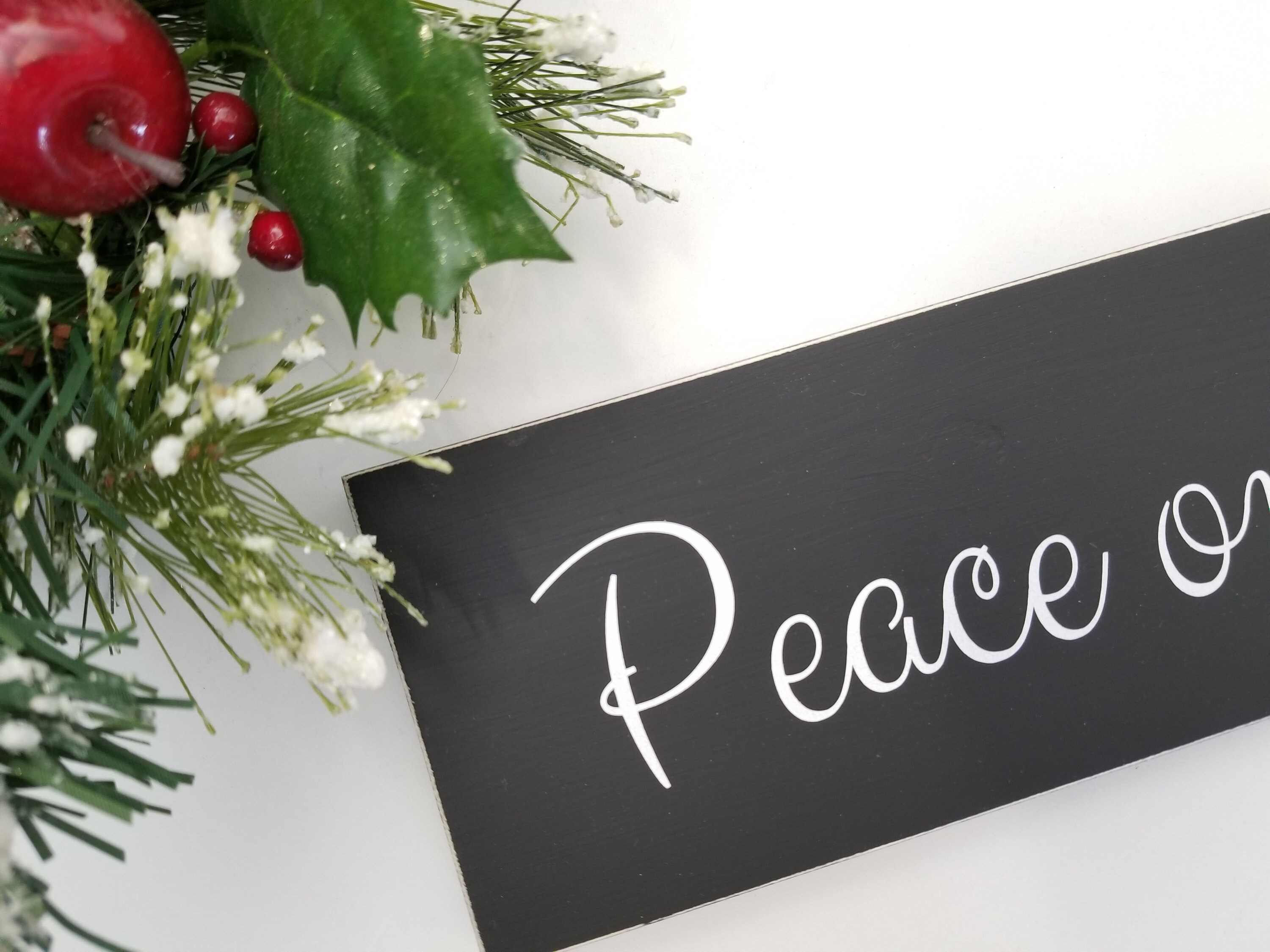 Peace on earth sign Christmas Decor | Etsy