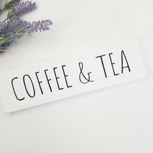 Coffee and tea Coffee sign wood coffee sign for kitchen | Etsy