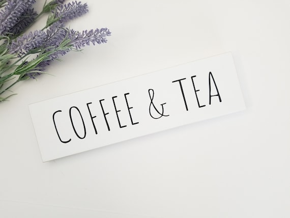 Coffee and tea Coffee sign wood coffee sign for kitchen | Etsy