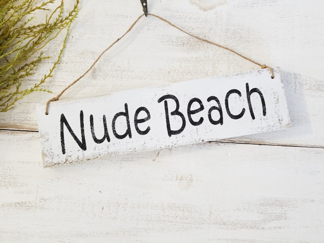 Nude Beach Wall Sign, Coastal Home Decor, Rustic Wood Sign - Etsy