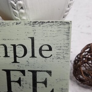 Simple Life Primitive Rustic Wood Sign, Shelf Sitter, Farmcore Home ...