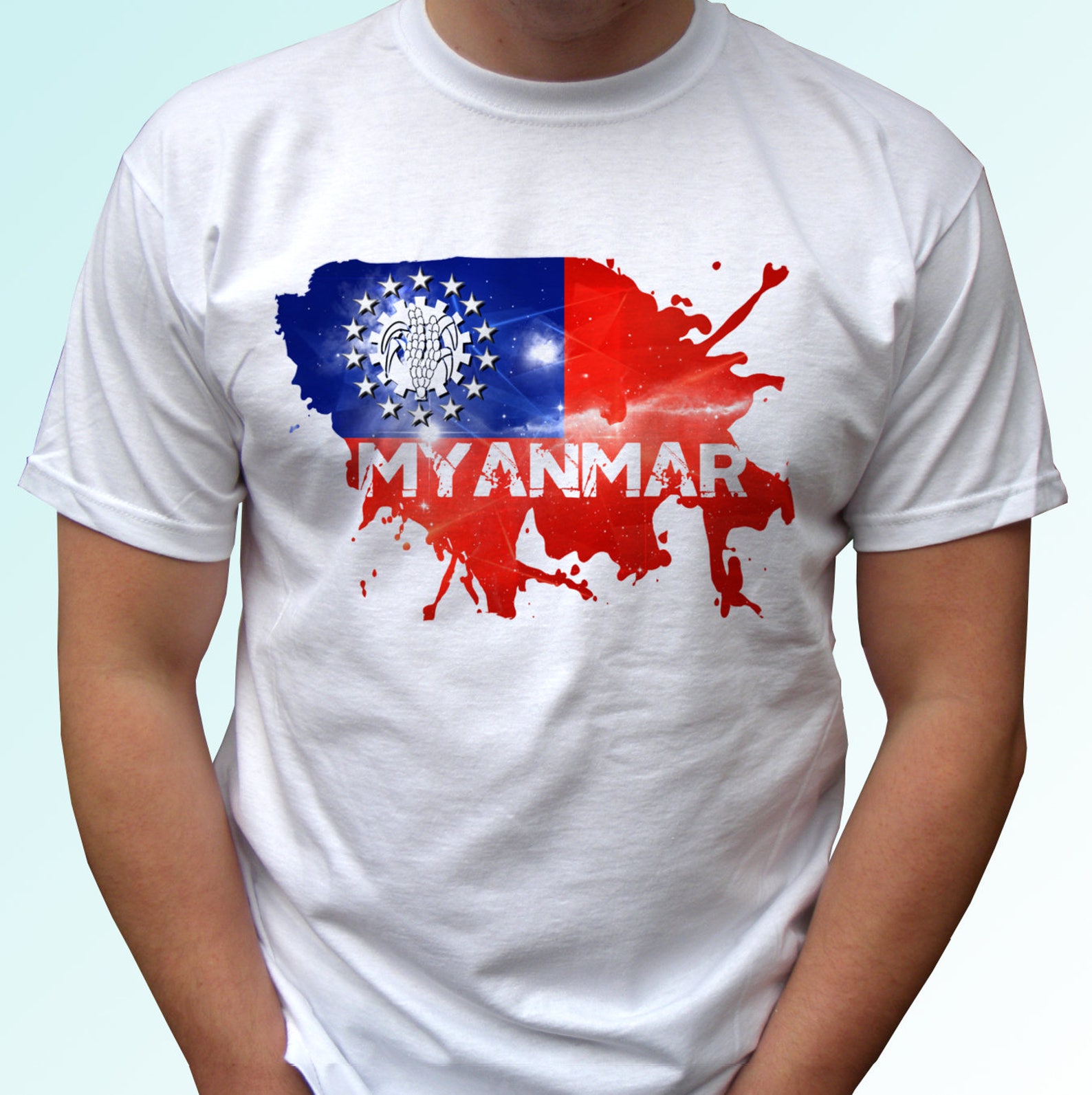 Myanmar White T Shirt Top Short Sleeves Mens Womens Kids - Etsy