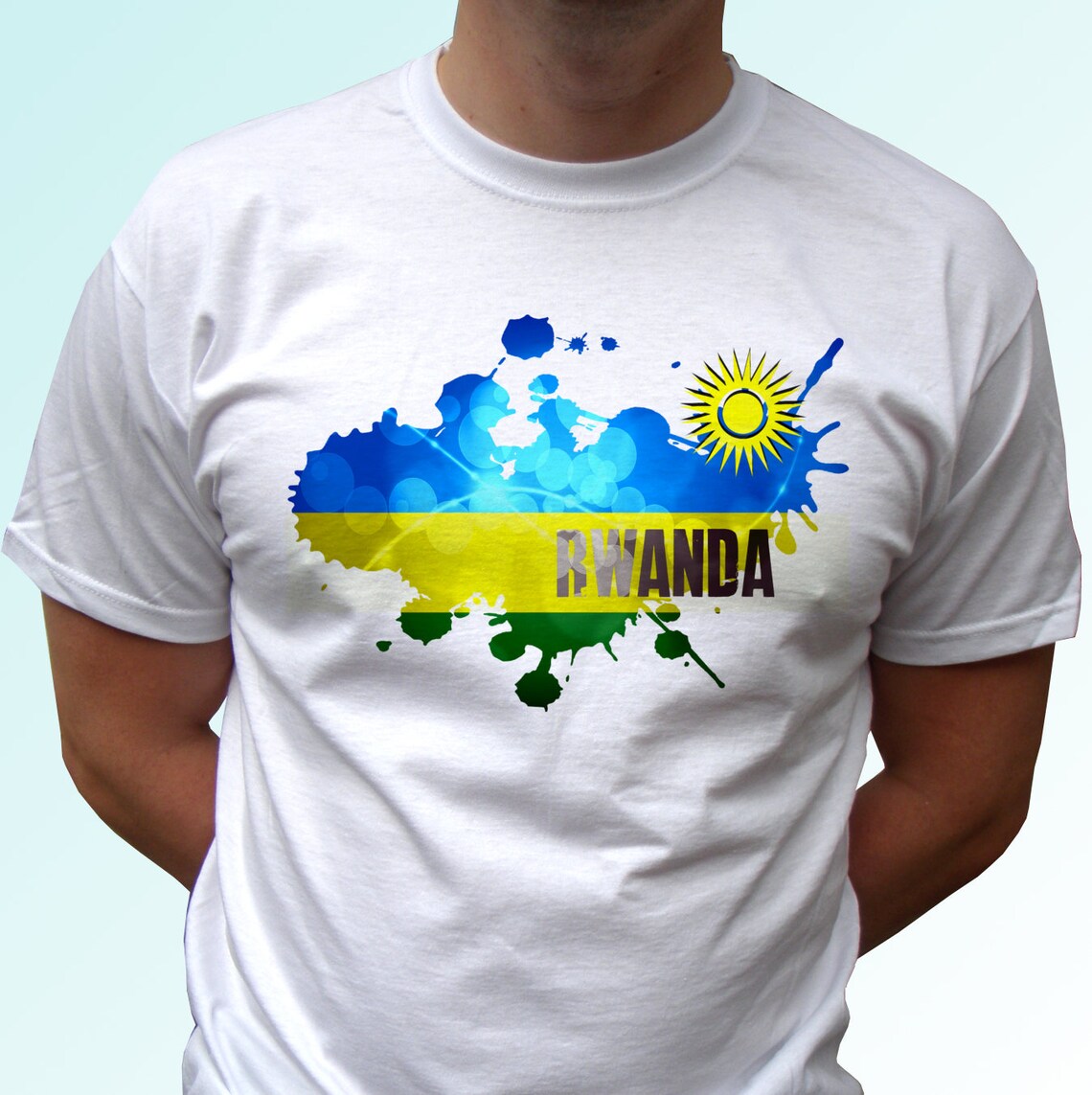 Rwanda White T Shirt Top Short Sleeves Mens Womens Kids - Etsy