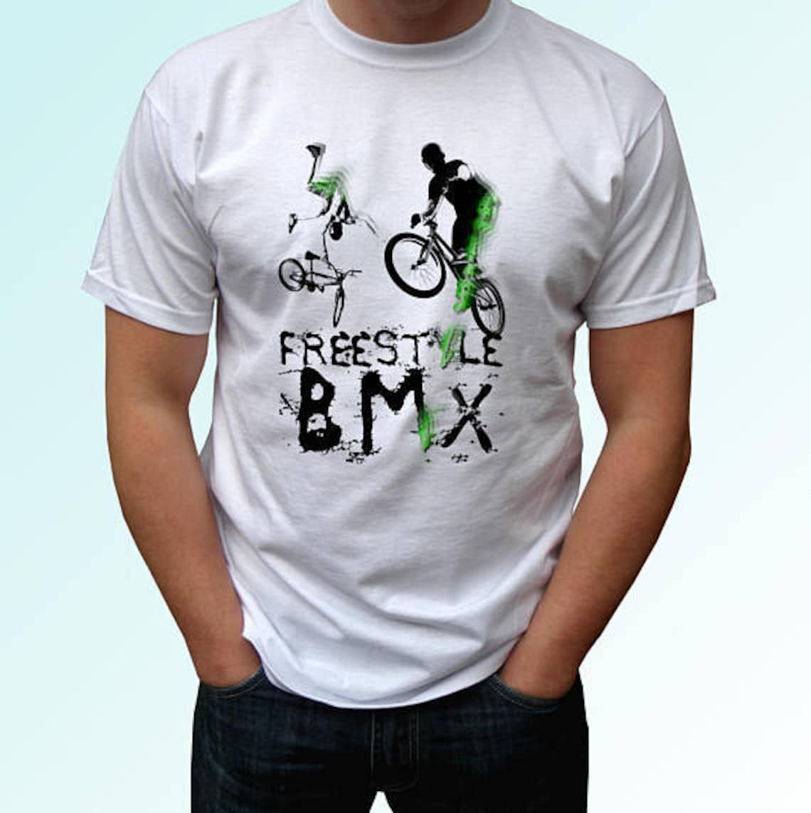 Freestyle BMX White T Shirt Top Sport Tee Design Art Mens - Etsy Sweden