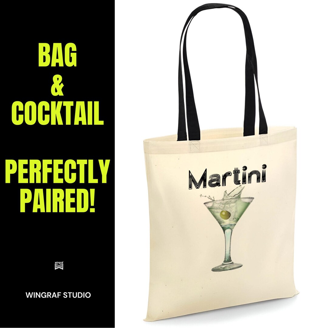 Martini Tote Bag Tote Bag Christmas Birthday Gift Fashion Art Design ...