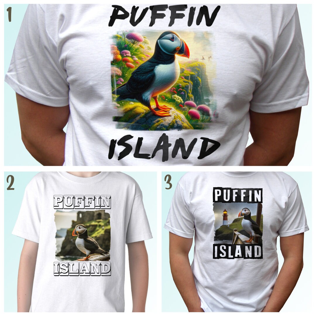 Puffin T Shirt Island Top Tee Design Birthday Gift - All Sizes - Etsy