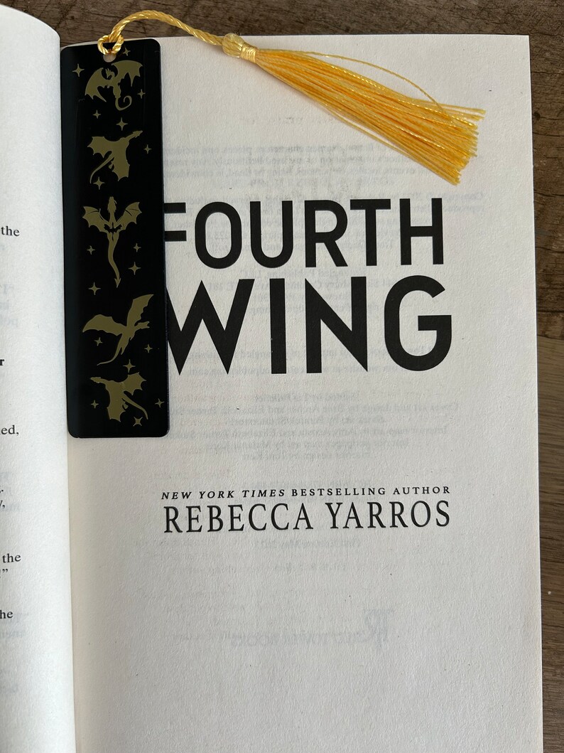 Fourth Wing Inspired Bookmark Dragon Silhouette Iron Flame the Empyrean ...