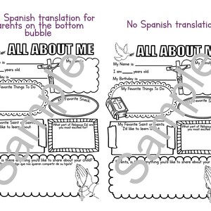 All About Me for Catholic Religious Education - Etsy