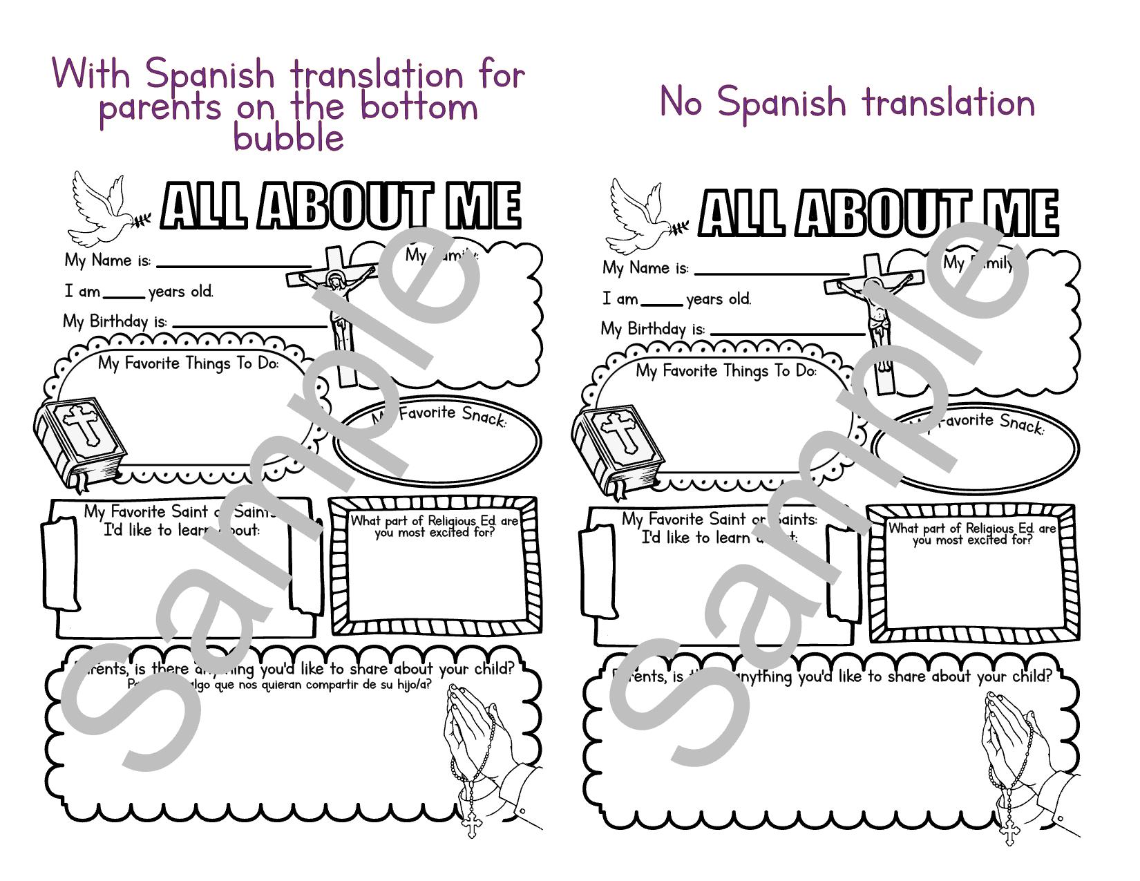 All About Me for Catholic Religious Education - Etsy