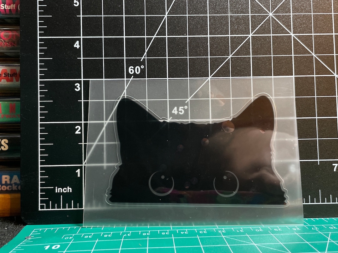 Peeping Cat Window Sticker - Etsy