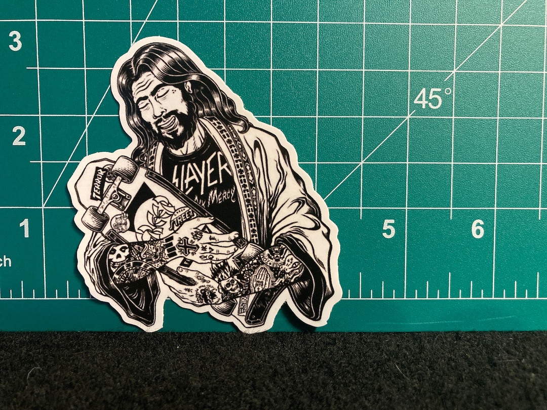 Jesus Slayer Vinyl Sticker Punk Rock - Etsy