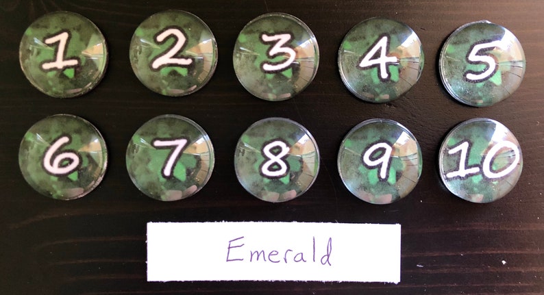 Numbered Tokens Set 1 Diameter Dungeons and Dragons | Etsy